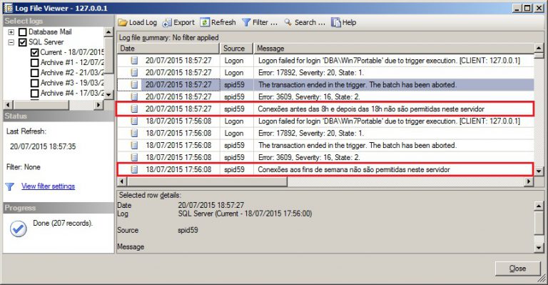 SQL Server - Como implementar auditoria e controle de logins (Trigger de Logon) - Dirceu Resende
