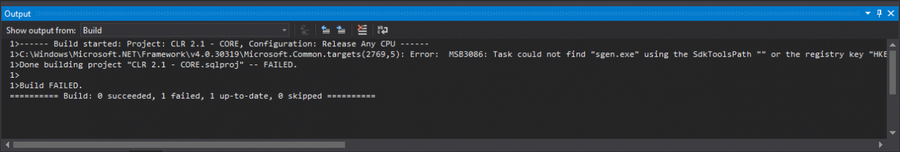 Visual Studio - Resolvendo o problema entre sgen.exe e o SDK do .NET Framework (Erro no Build ...