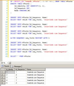 SQL Server 2012 - Trabalhando com Sequences e comparações com IDENTITY ...
