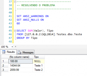 SQL Server - Heterogeneous queries require the ANSI_NULLS and ANSI_WARNINGS options to be set ...