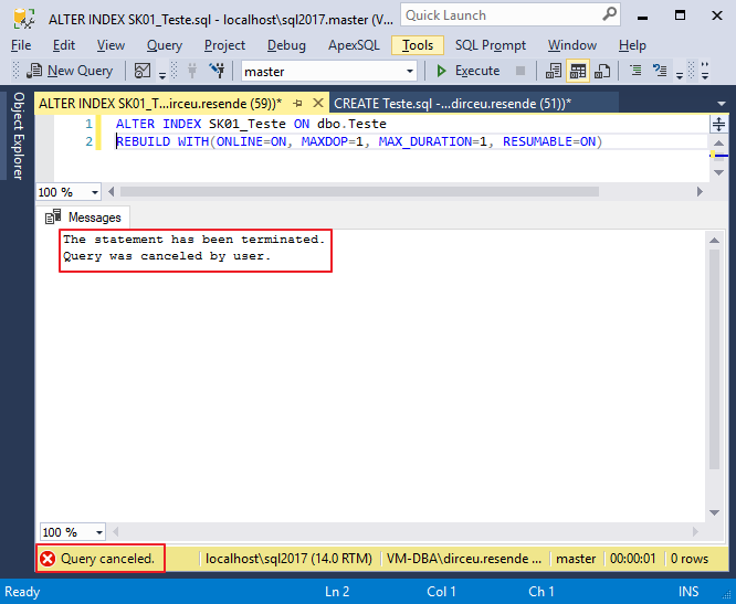 SQL Server 2017 - Como pausar o rebuild de um índice utilizando o ...