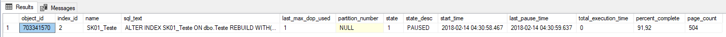 SQL Server 2017 - Como pausar o rebuild de um índice utilizando o ...