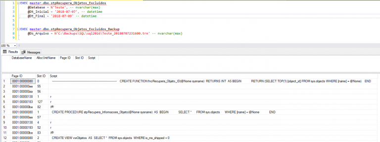 Sql Server Como Recuperar O Código Fonte De Objetos Apagados View Stored Procedure Function