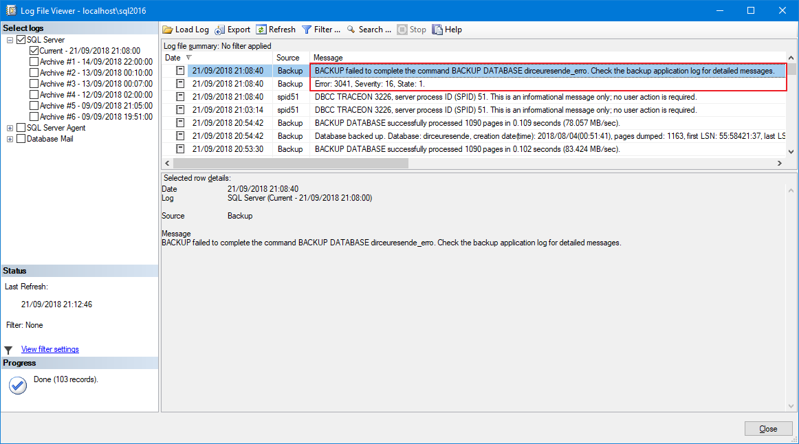 SQL Server - Utilizando a traceflag 3226 para evitar a gravação de ...