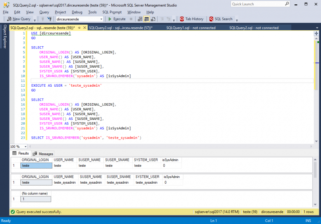 SQL Server - Como utilizar o EXECUTE AS para executar comandos como ...