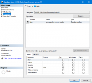 SQL Server - The activated proc '[dbo].[sp_syspolicy_events_reader ...