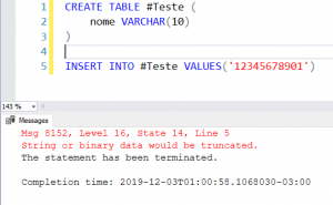 SQL Server - String or binary data would be truncated: O que é, como ...