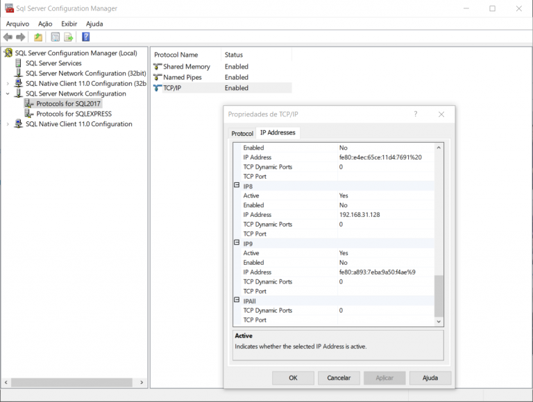 SQL Server - TCP Dynamic Ports vs TCP Port (Porta dinâmica x Estática ...