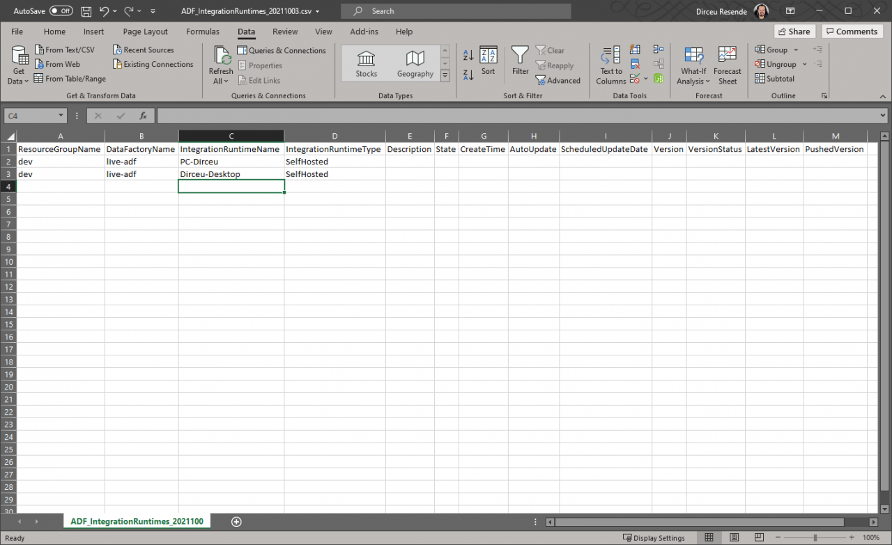 Azure Data Factory (ADF) - Como criar uma documentação offline (em CSV ...