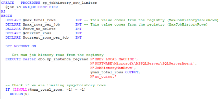 SQL Server - O histórico de execução dos jobs do SQL Agent está sumindo ...